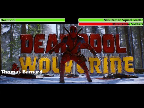 Deadpool & Wolverine (2024) Opening Scene with healthbars