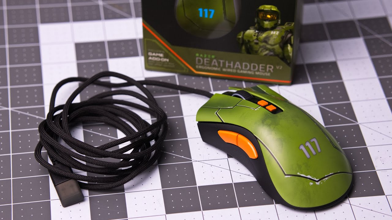 Razer gaming miš deathadder V2 wired halo infinite edition maslinasta ...