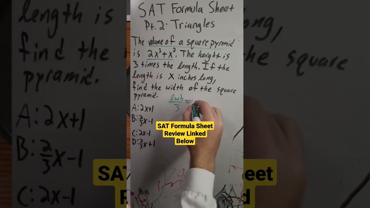 SAT Triangular Pyramid Problem #math #fypシ #tips #study #review #maths #shortvideo #shorts #tiktok