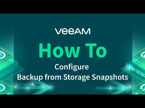 How to configure Backup from Storage Snapshots