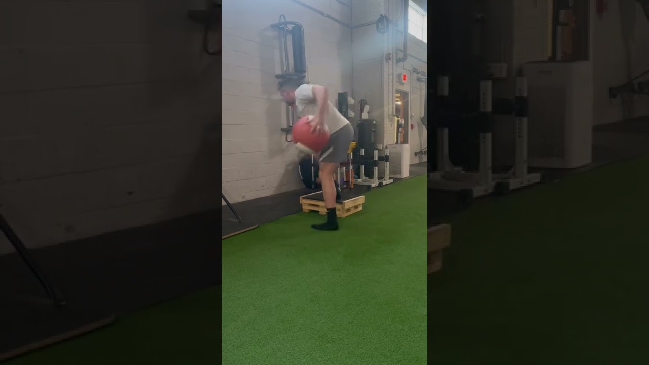 Alternating Med Ball Side Toss with Lateral Shuffle