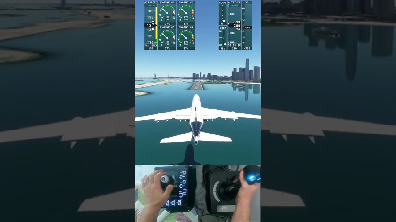 Landing at SkyDive Dubai with a Boeing 747-8 Jumbo Jet #dangerous #landing #skydivedubai #boeing