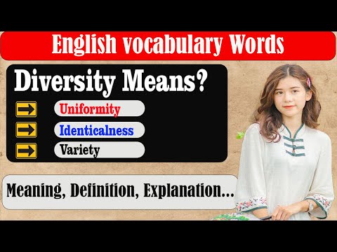 What does Diversity mean? | What is Diversity ? | English Grammar