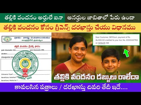 How to Apply for Grievance Thalliki Vandanam Scheme I తల్లికి వందనం గ్రీవెన్స్ దరఖాస్తు విధానము