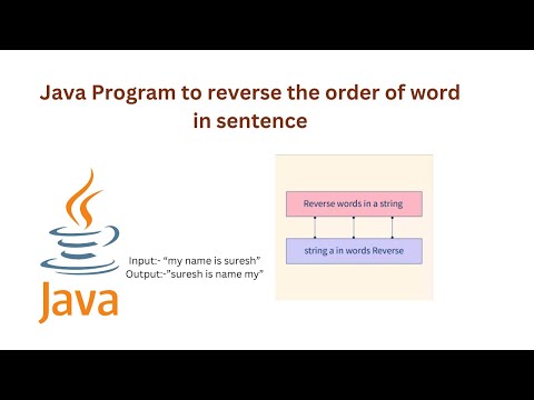 Java program to reverse word in a given sentance