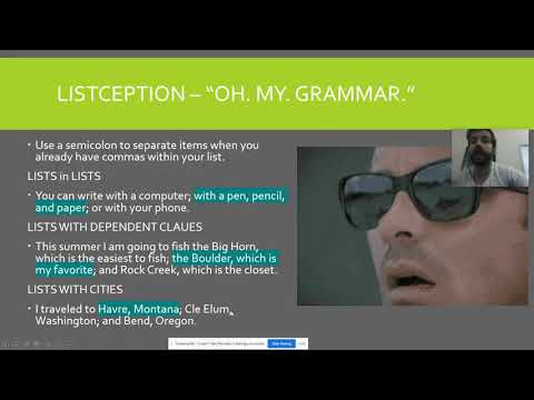 Semicolons in lists