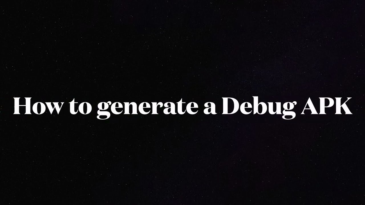 How to generate a debug APK - React - Native | Tech Stack