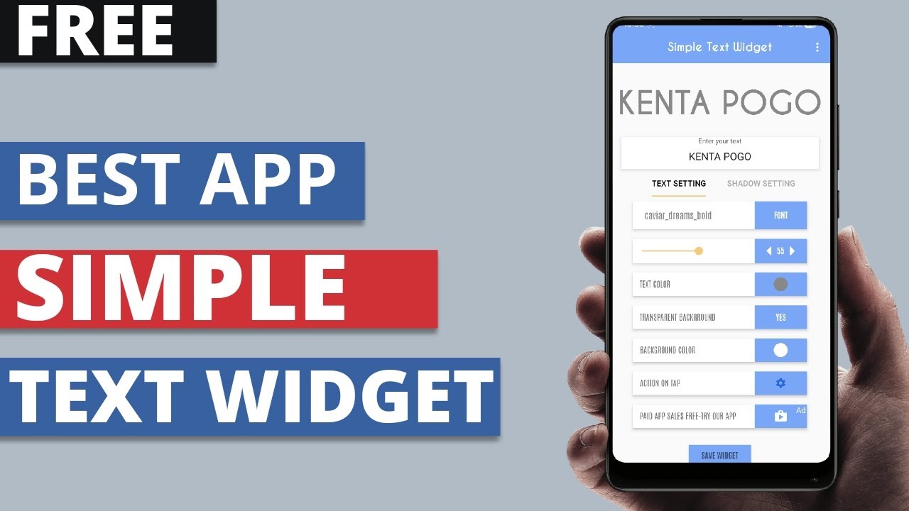 Best Free Simple Text Widget App for Android