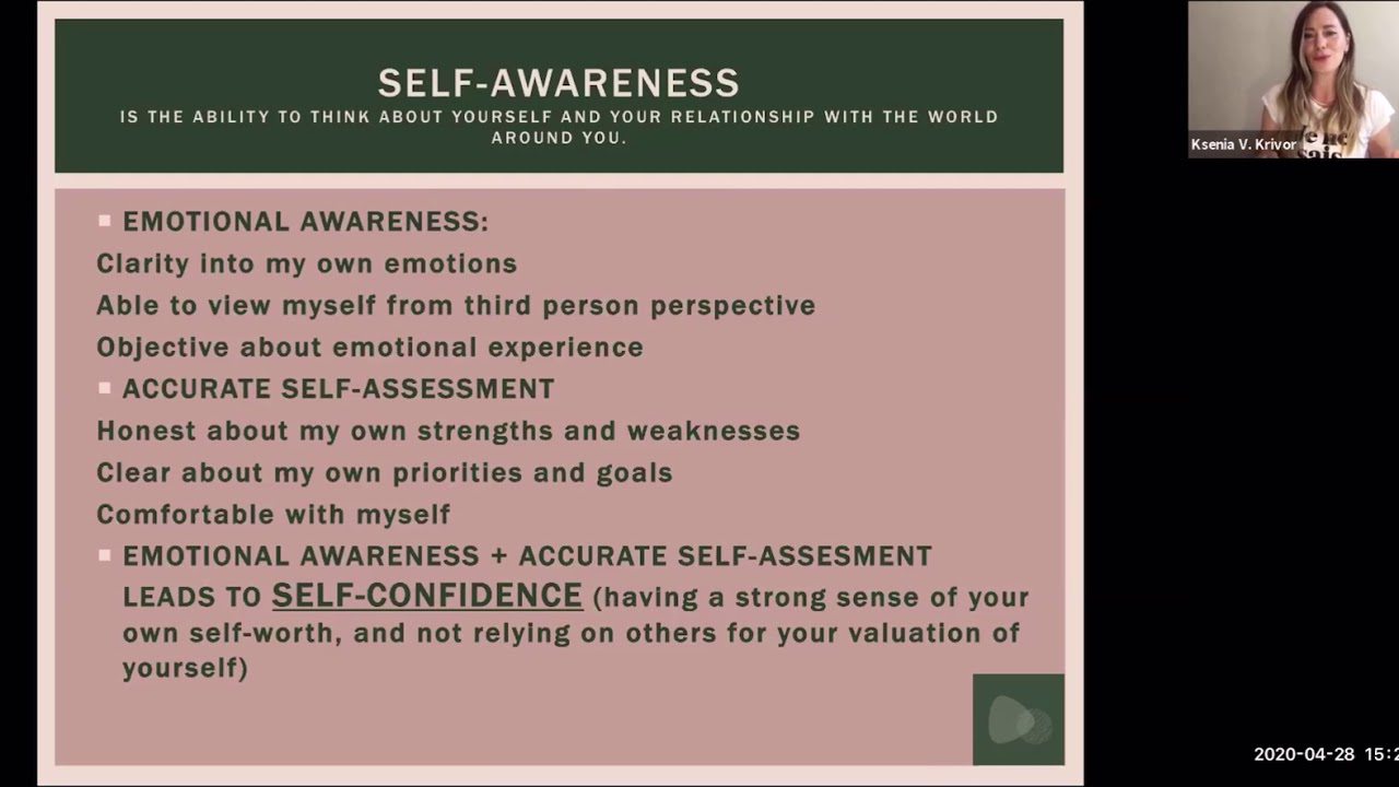 EQ Training: Self-Awareness PowerPoint slide