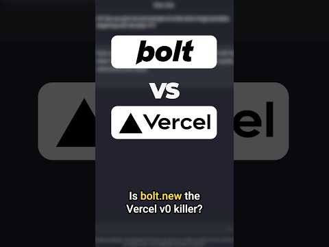 Is Bolt.new the Vercel v0 Killer? #vercel #nocode #aicoding