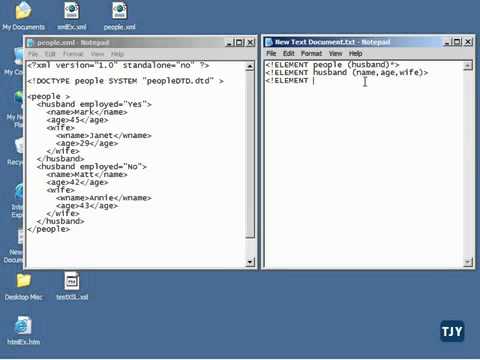 XML Tutorial 27 Creating A DTD Schema
