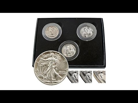 Set of 3 PDS RandomYear Walking Liberty Half Dollars