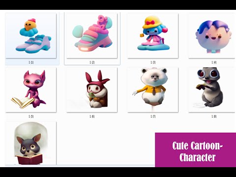 Cute Cartoon-Character-PNG Images Bundle 6