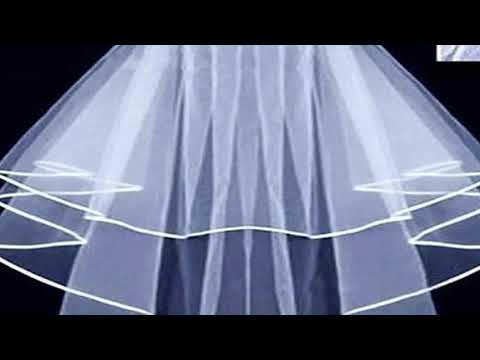 Bridal Veil Wedding Veils Women's White Tulle Short Veils Ribbon Edge With Comb for Brides Bachelore
