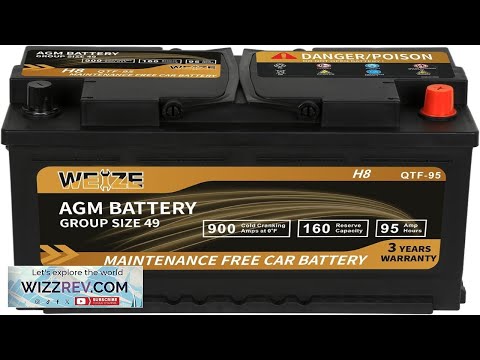 Weize Platinum AGM Battery BCI Group 49 12v 95ah H8 Size 49 Automotive Review