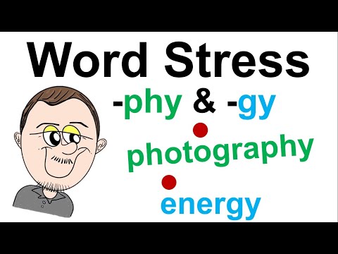 English word stress phy and gy
