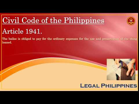 Civil Code of the Philippines, Article 1941