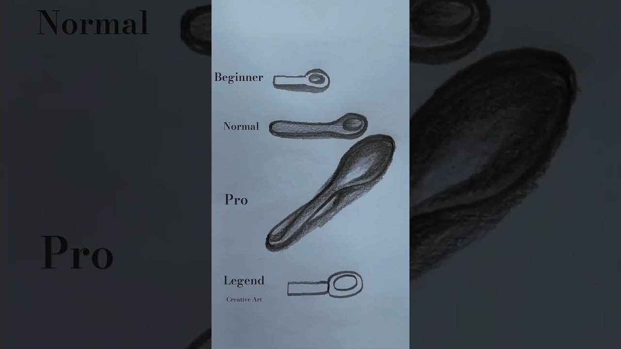 How to draw spoon #shorts#satisfying#craft#art#drawing#crafts