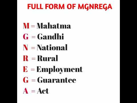 Full form of MGNREGA/ 12th class economics/ gk /upsc
