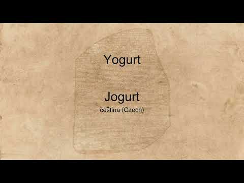 "Yogurt" spoken in many languages