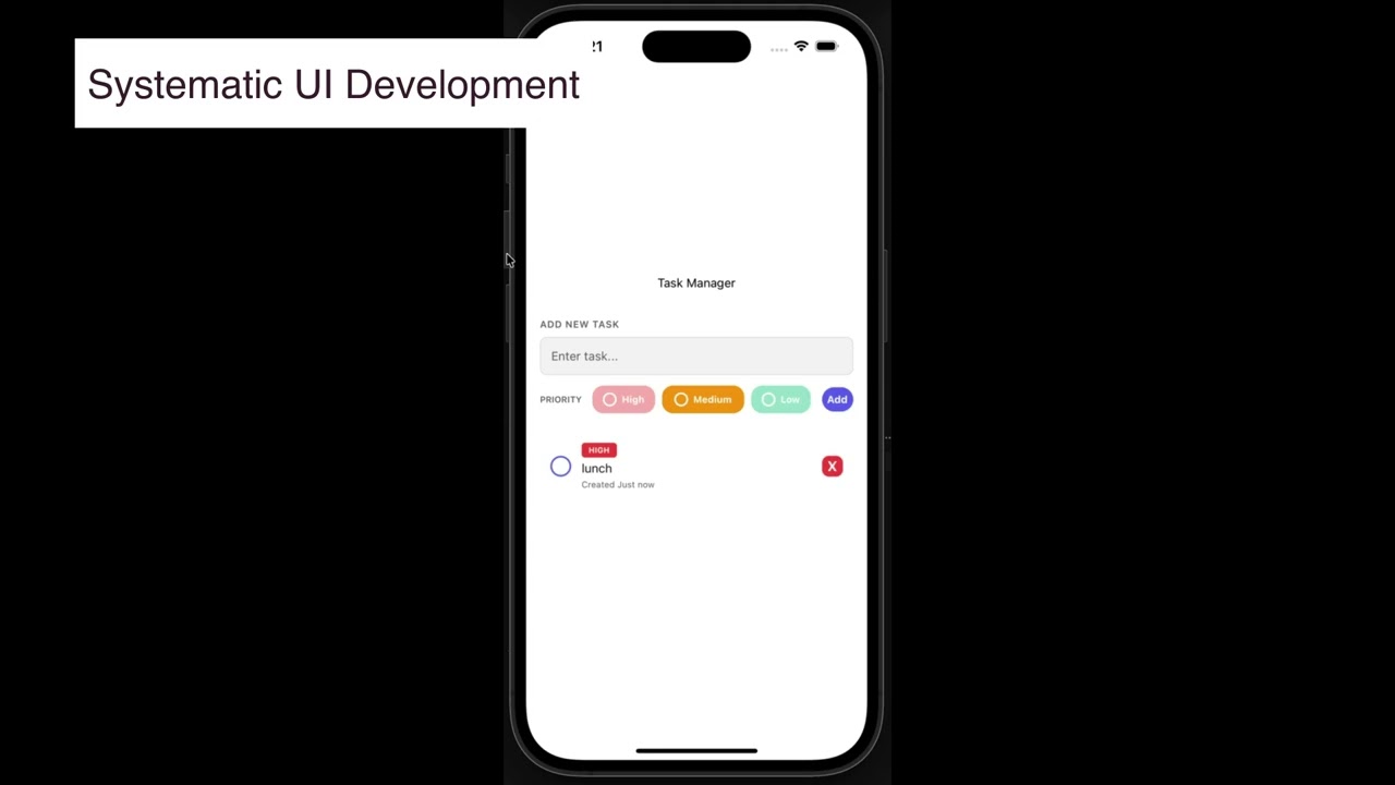Systematic UI Developement - Task Manager with React-Native