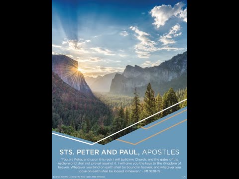 Solemnity of Saints Peter and Paul | 28 June 2025| 4:30 p.m. Mass | St Cecelia