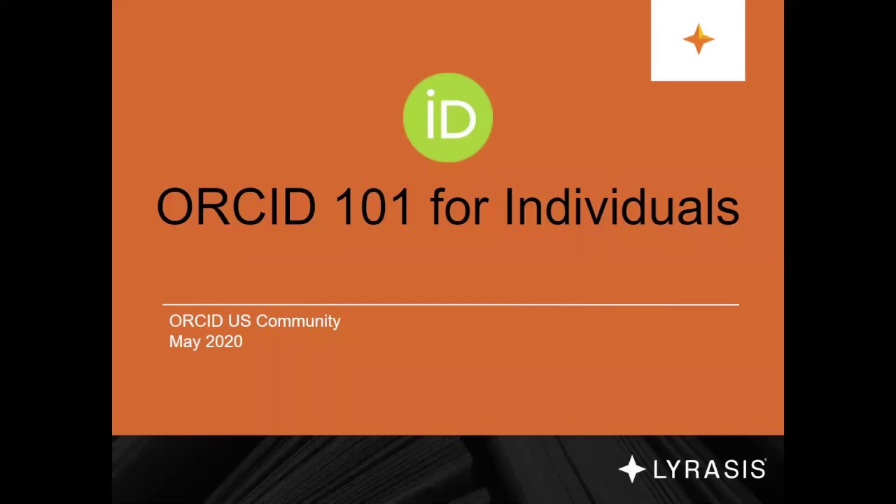 ORCID 101 for Individuals