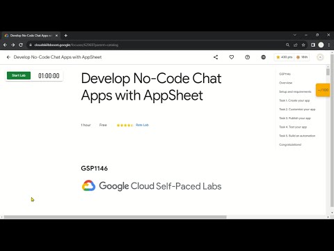Develop No-Code Chat Apps with AppSheet | GSP1146 | Solution