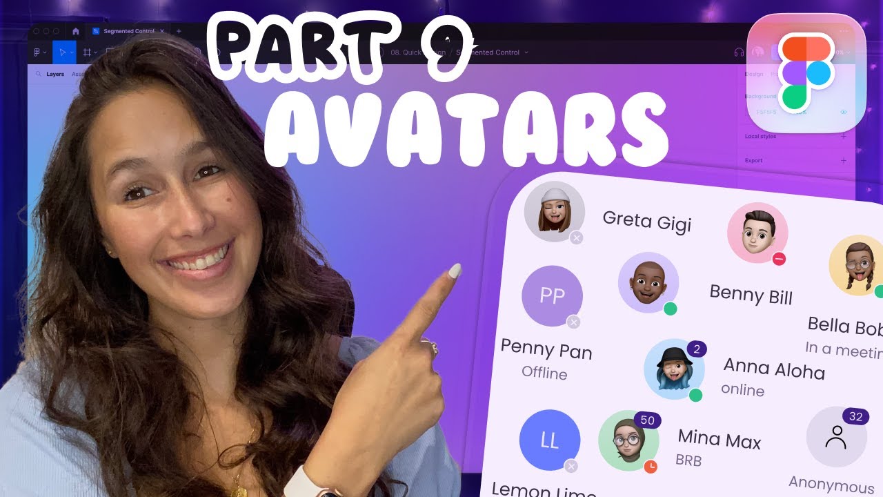 Avatar Component - Figma Variables, Variants & Component Properties | Design System Part 9