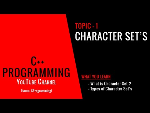 Character Set in C++ | C++ Programming | Topic -1