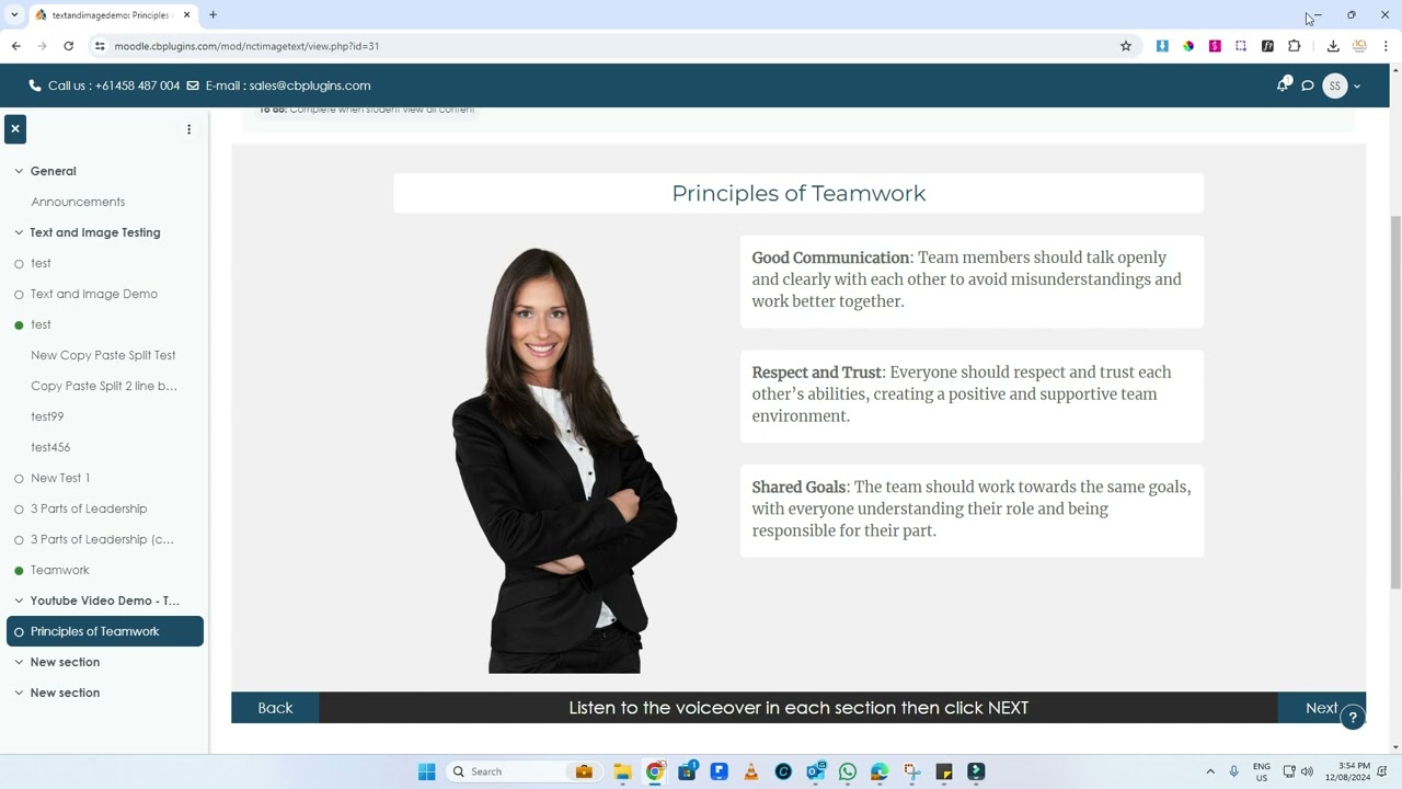 Text and Image - Moodle Activity Plugin