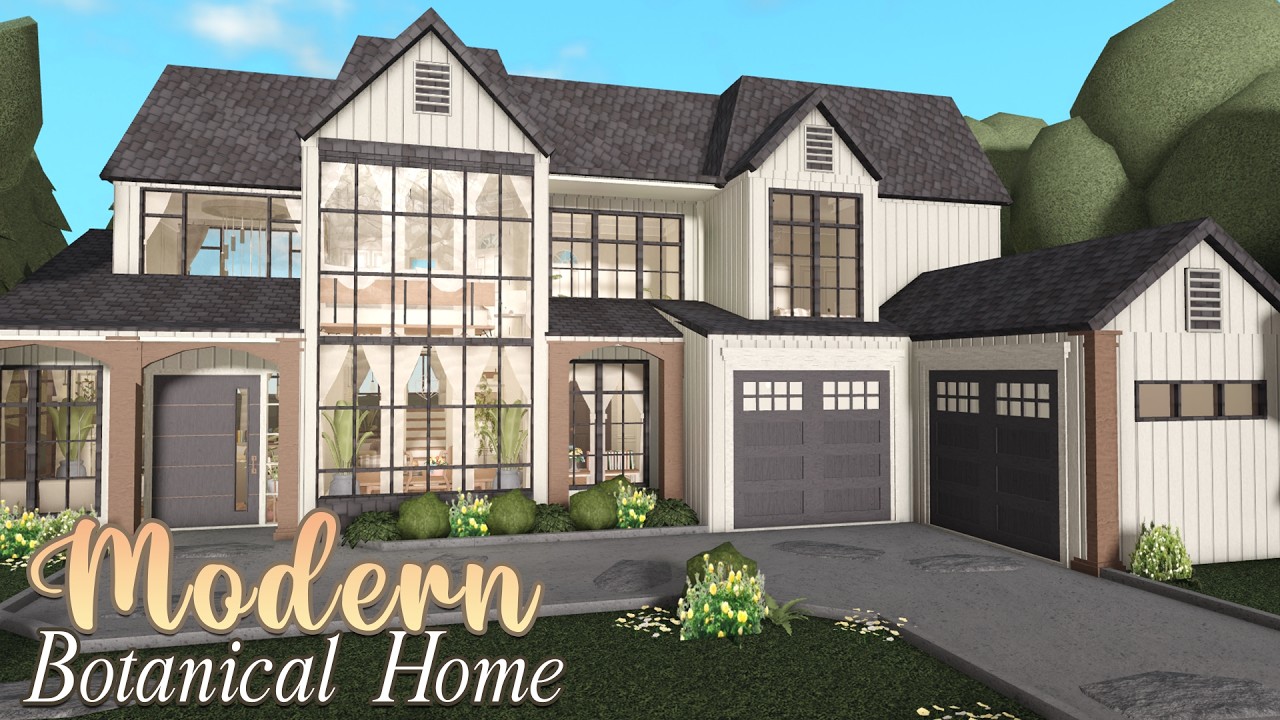 BLOXBURG | 10k Modern Farmhouse Layout | Roblox House Build