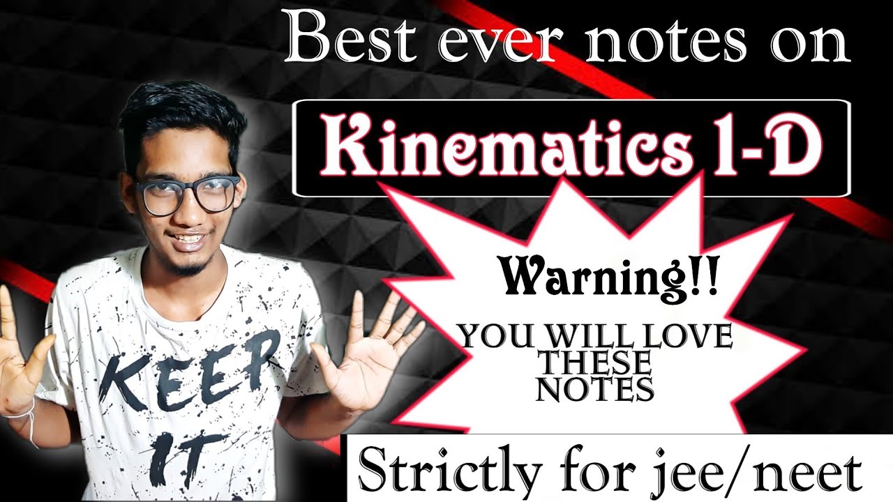 Kinematics 1d notes for jee/neet||kota notes for kinematics 1-d||motion in a straight line notes||