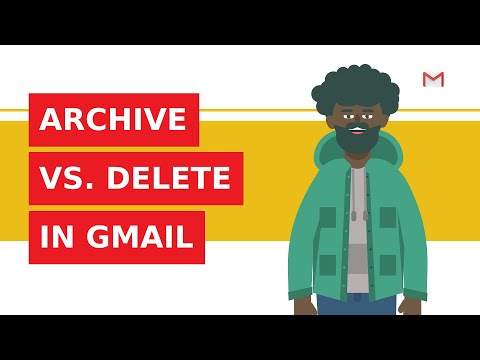 What is the difference between archiving and deleting messages in Gmail?
