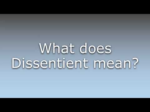 What does Dissentient mean?