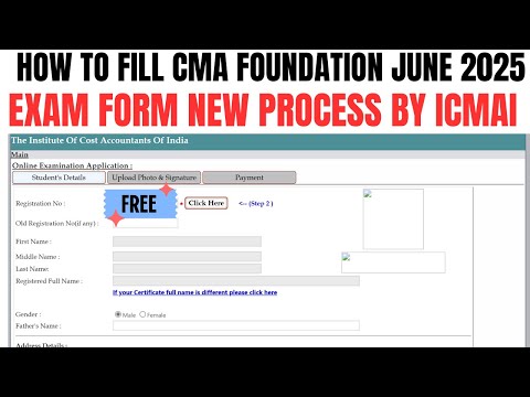 How to Fill CMA Foundation June 2025 Exam Form New Process by ICMAI | CMA Foundation Exam Form