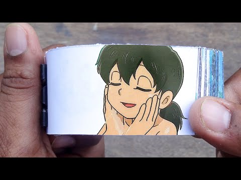 Doraemon Cartoon Flipbook #148 | Shizuka Bathing Flip Book | Flip Book Artist 2023