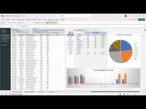 Don’t lose track of your finances!! | Use this Excel template for yearly income & expense breakdown!