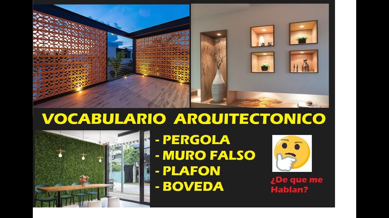 Vocabulario Arquitectónico, Aprende los términos utilizados en construcción