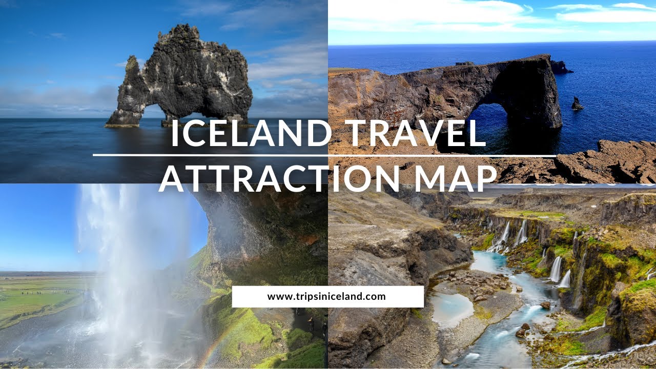 Iceland Travel Attraction Map