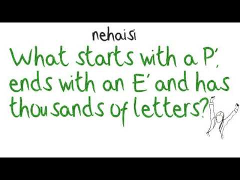 what starts with a p ends with an e and has thousands of letters?