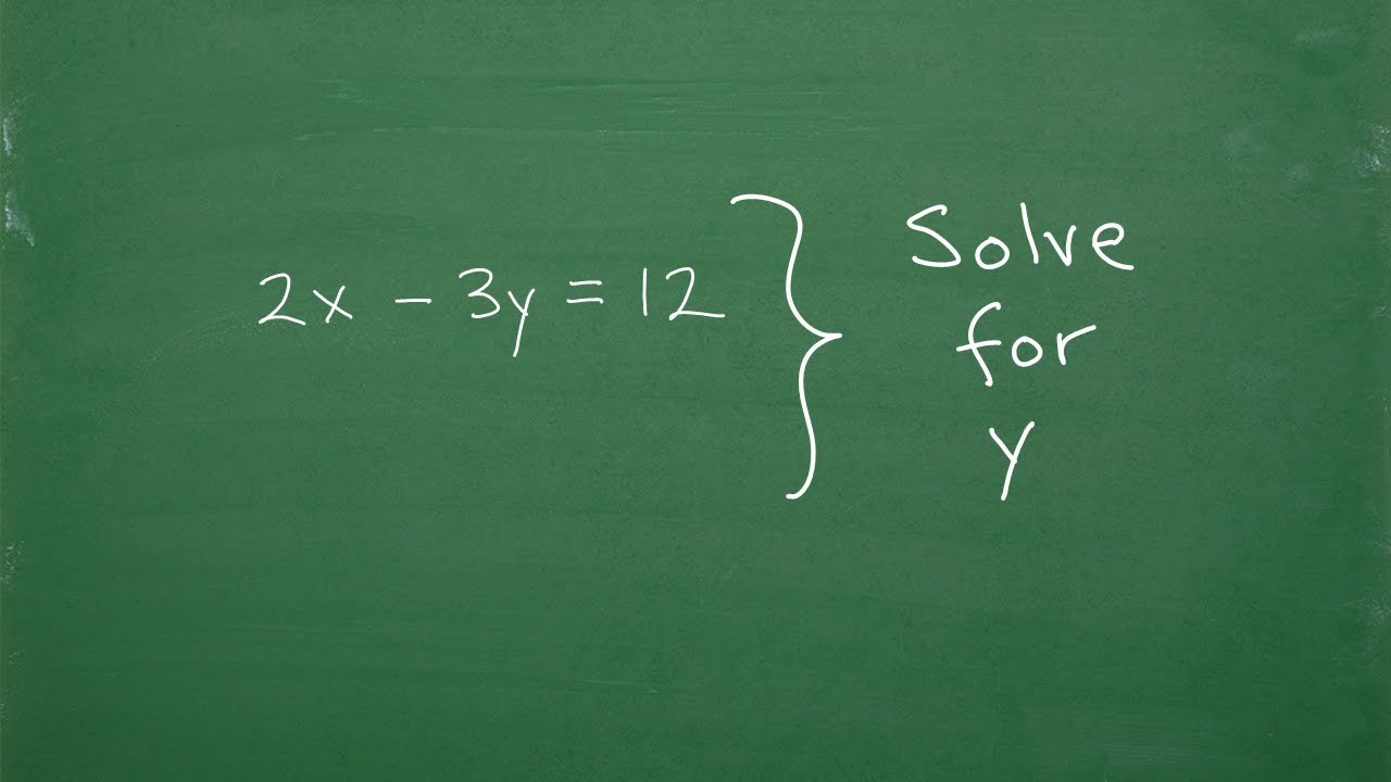 Solve For One Variable – Multi-Variable Equation (IMPORTANT)