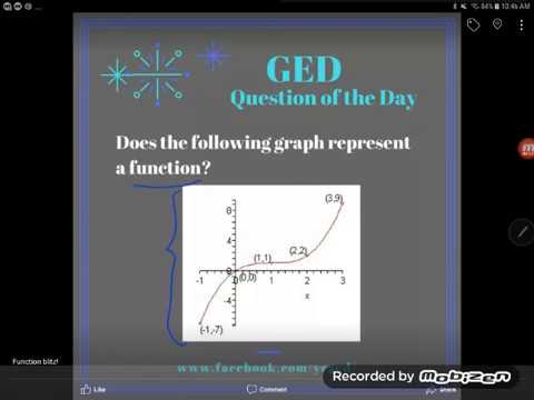 GED Math: Does the Graph Represent a Function Example 4