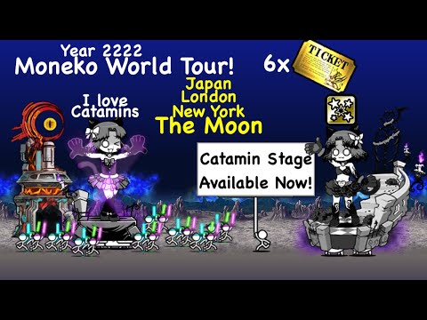 Battle Cats Crazed Moneko in The Moon~2222 World Tour ft Courier Cat!