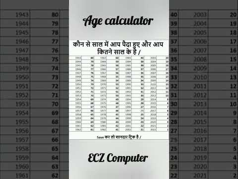 Age Calculator || Age Trick #shrots #trending