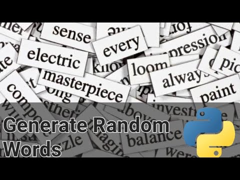 Generate Random Words in Python | RandomWord class full tutorial