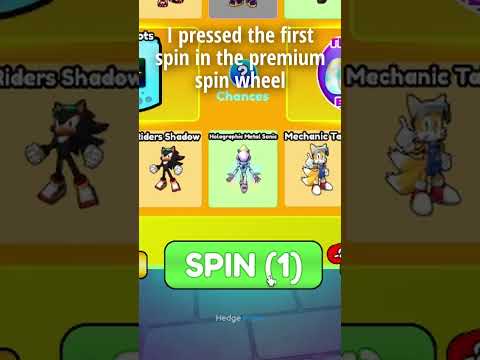 I Spin my First Premium Spin Wheel in Sonic Speed Simulator [ROBLOX] #shorts