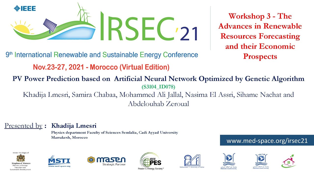 78 - PV Power Prediction based on  Artificial Neural Network Optimized by Genetic Algorithm