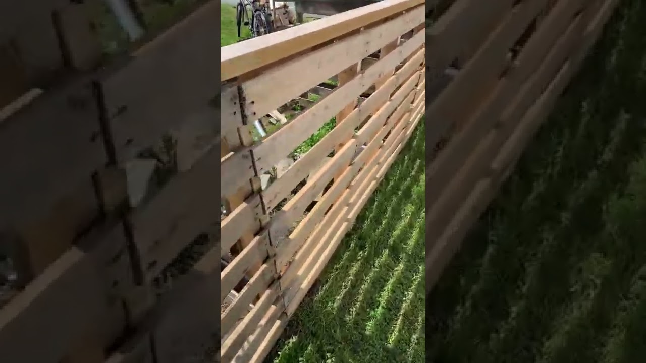 Pallets, dog fence, or firewood storage?