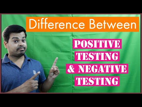 Difference between Positive and Negative Testing